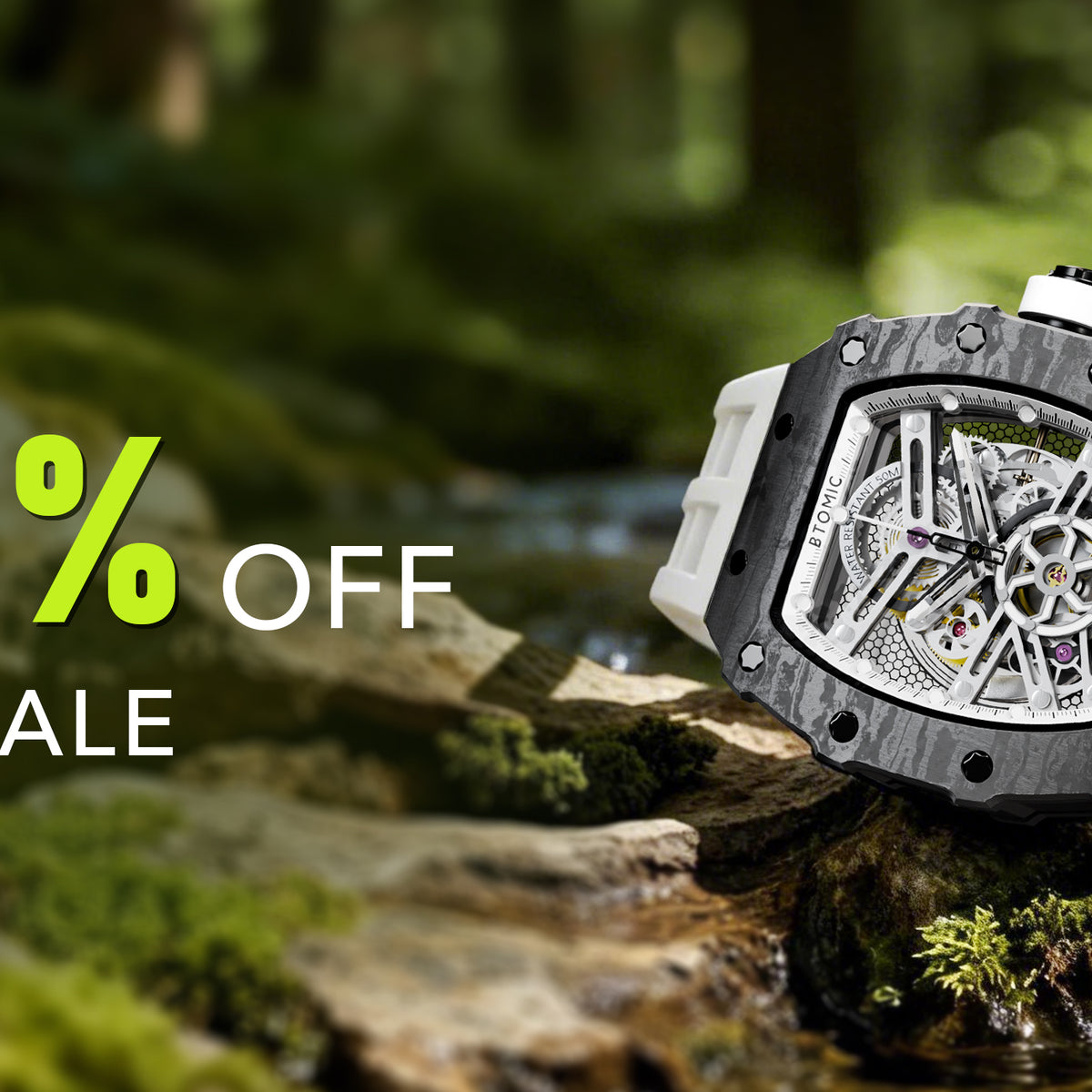 BTOMIC-Premium Carbon Fiber & Crystal Watch | 15% OFF SPRING SALE
